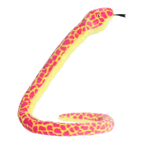 Aurora World Plush - COLORFUL LEMONADE SNAKE (Pink & Yellow)(51 inch ...