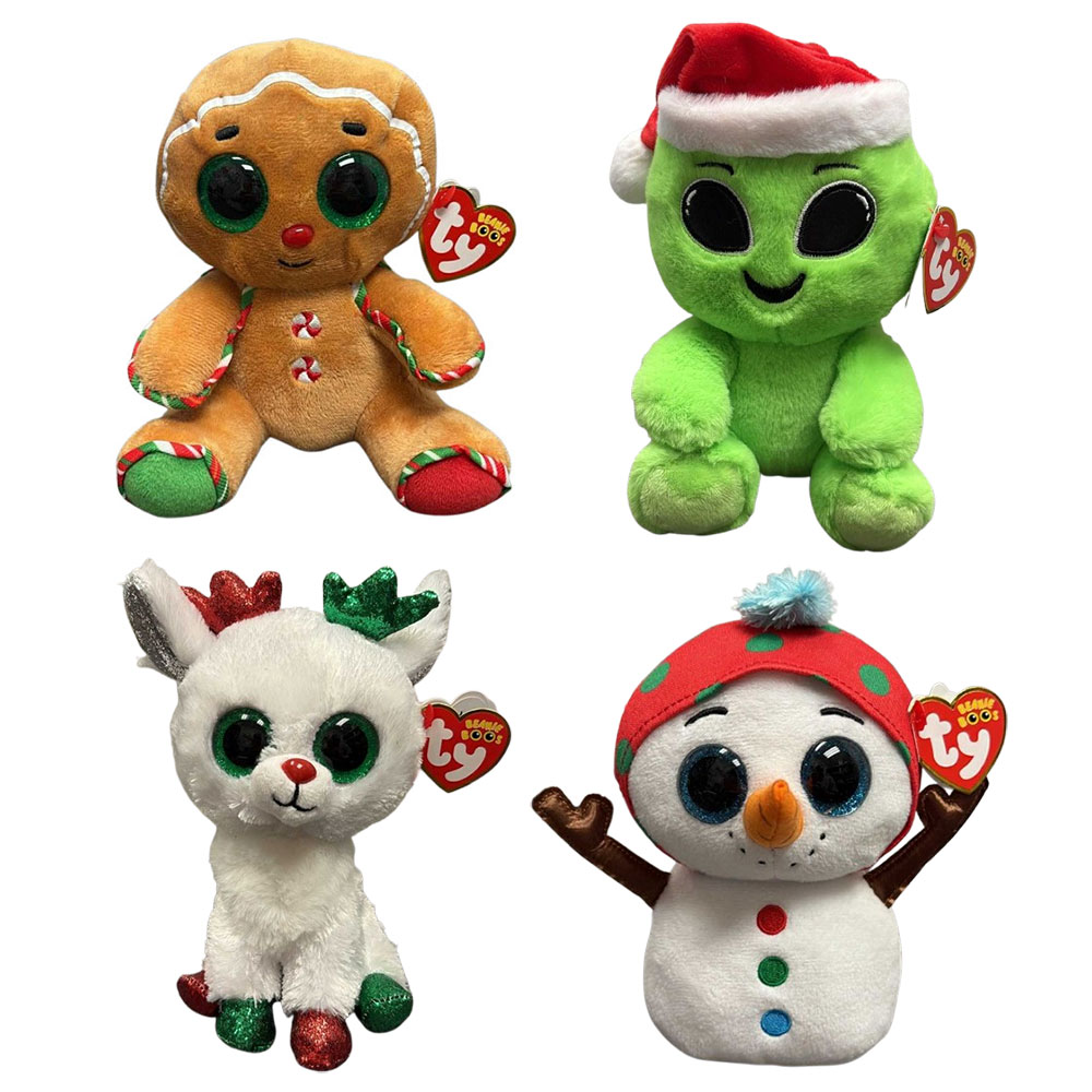 TY Beanie Boos - SET of 4 Christmas 2025 Releases [Dave, Comet, Snaps ...