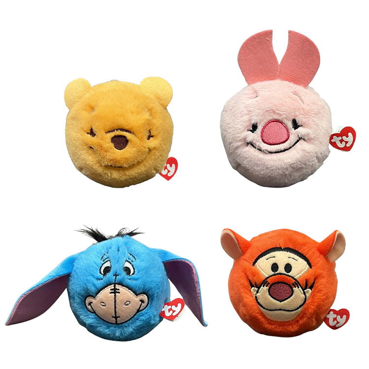 TY Beanie Bouncers - SET of 4 WINNIE the POOH (Piglet, Tigger +2) (3 ...
