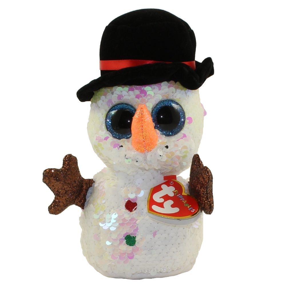 TY Flippables Sequin Plush - MELTY the Snowman (Regular Size - 6 inch ...