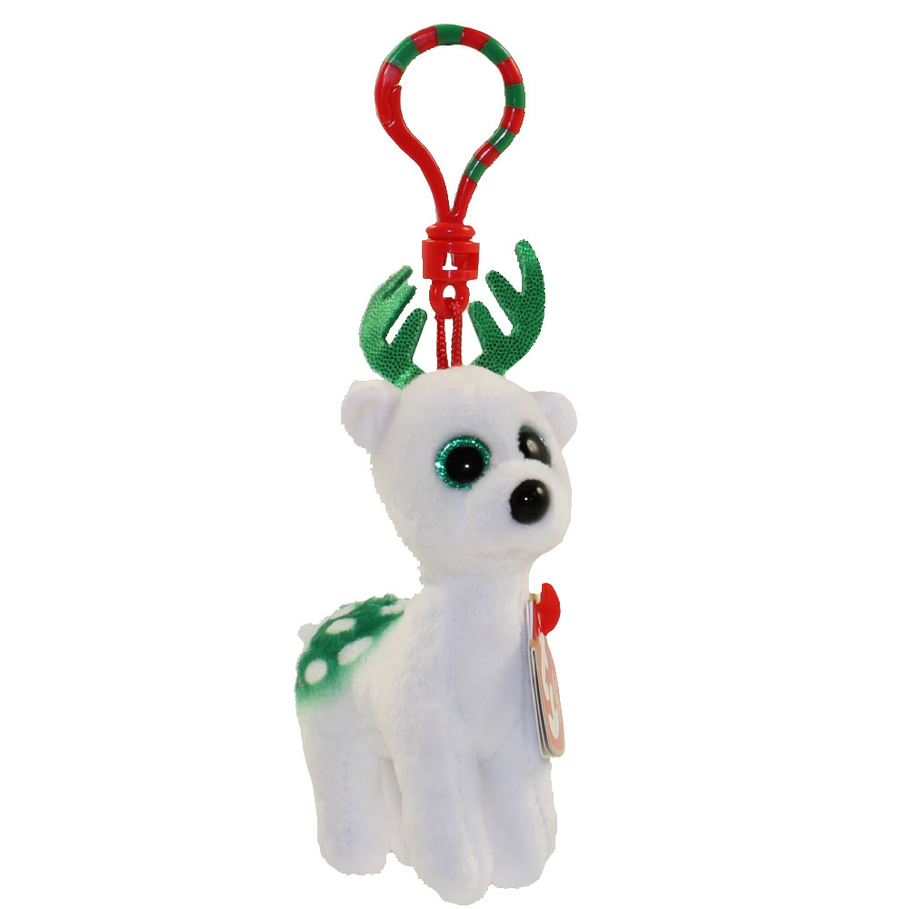 TY Holiday Baby - PEPPERMINT the Reindeer (2017) (key clip - 3.5 inch ...