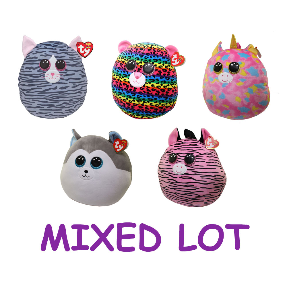 TY Squish-A-Boos Plushes - MIXED LOT OF 5 (All Different)(12 inch ...