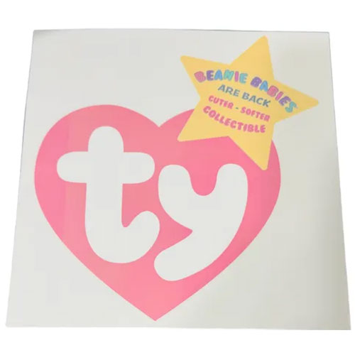 TY Beanie Babies Heart Logo WINDOW CLING DECAL [8 x 8 inches ...