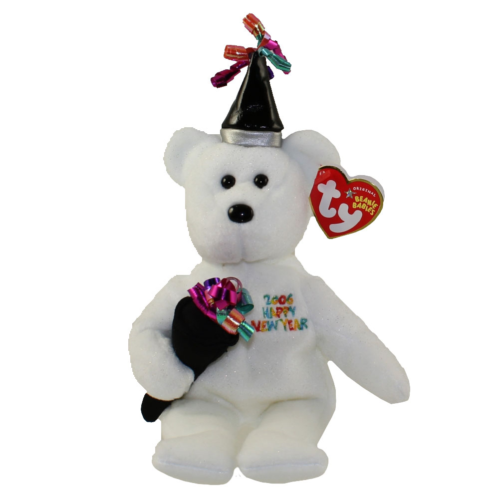 TY Beanie Baby - NEW YEAR the New Years Bear (9.5 inch): BBToyStore.com ...