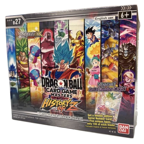 Bandai Dragon Ball Super Cards Zenkai Series Masters - History of Z B27 - BOOSTER BOX [24 Packs ...
