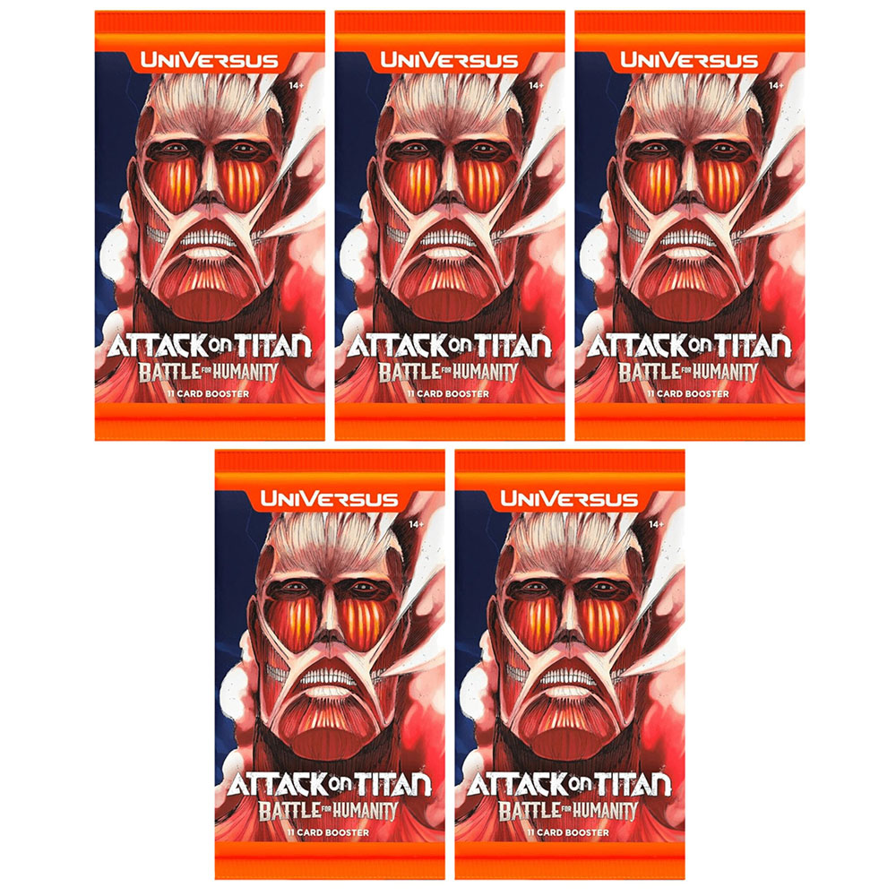Universus Attack On Titan Battle For Humanity CCG - BOOSTER PACKS [5 ...