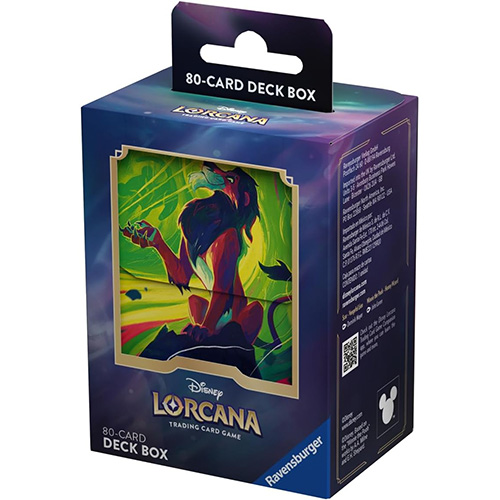Disney Lorcana TCG Supplies - 80-Card Deck Box - SCAR [The Lion King ...