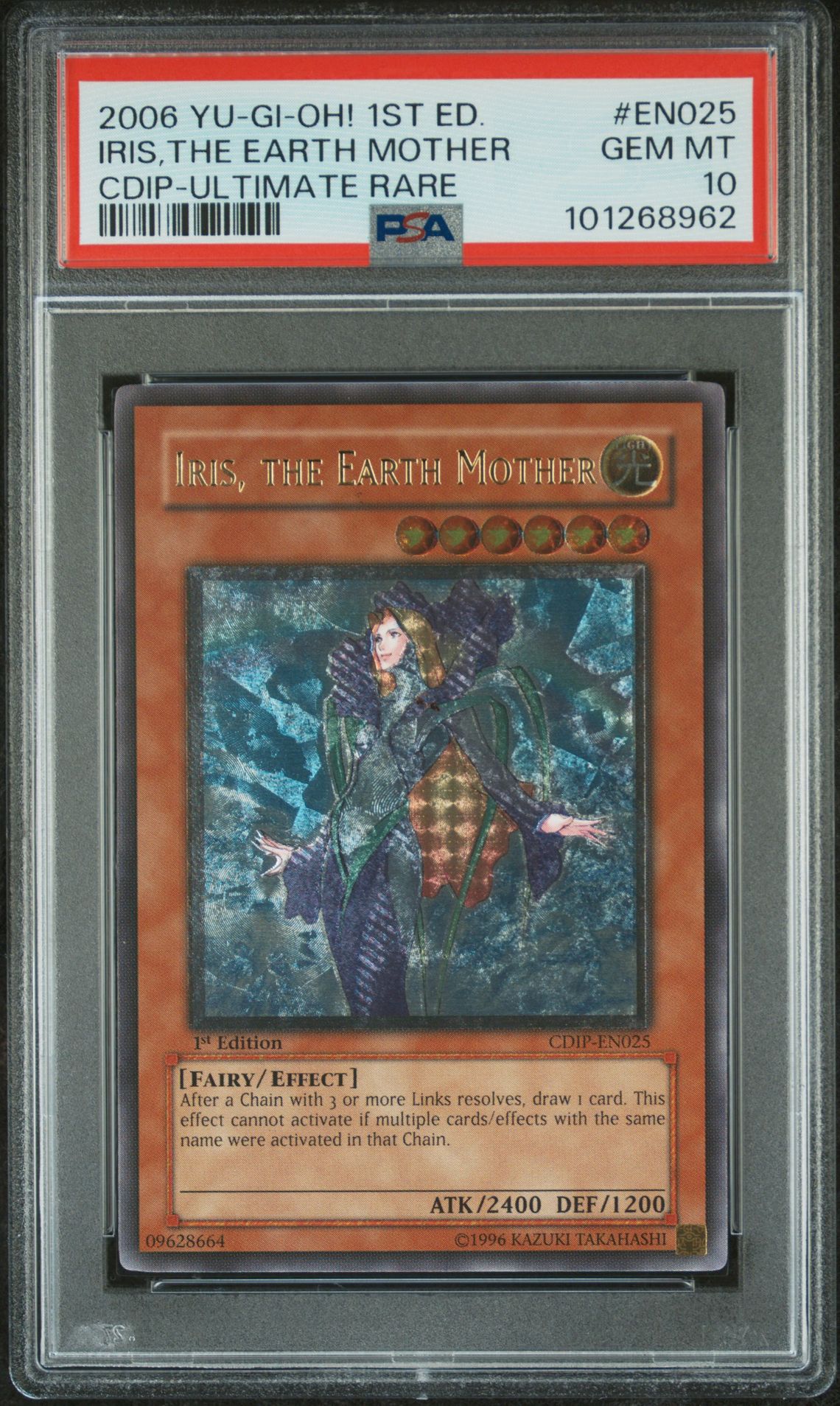 PSA 10 - Yu-Gi-Oh Card - CDIP-EN025 - IRIS THE EARTH MOTHER (ULTIMATE ...