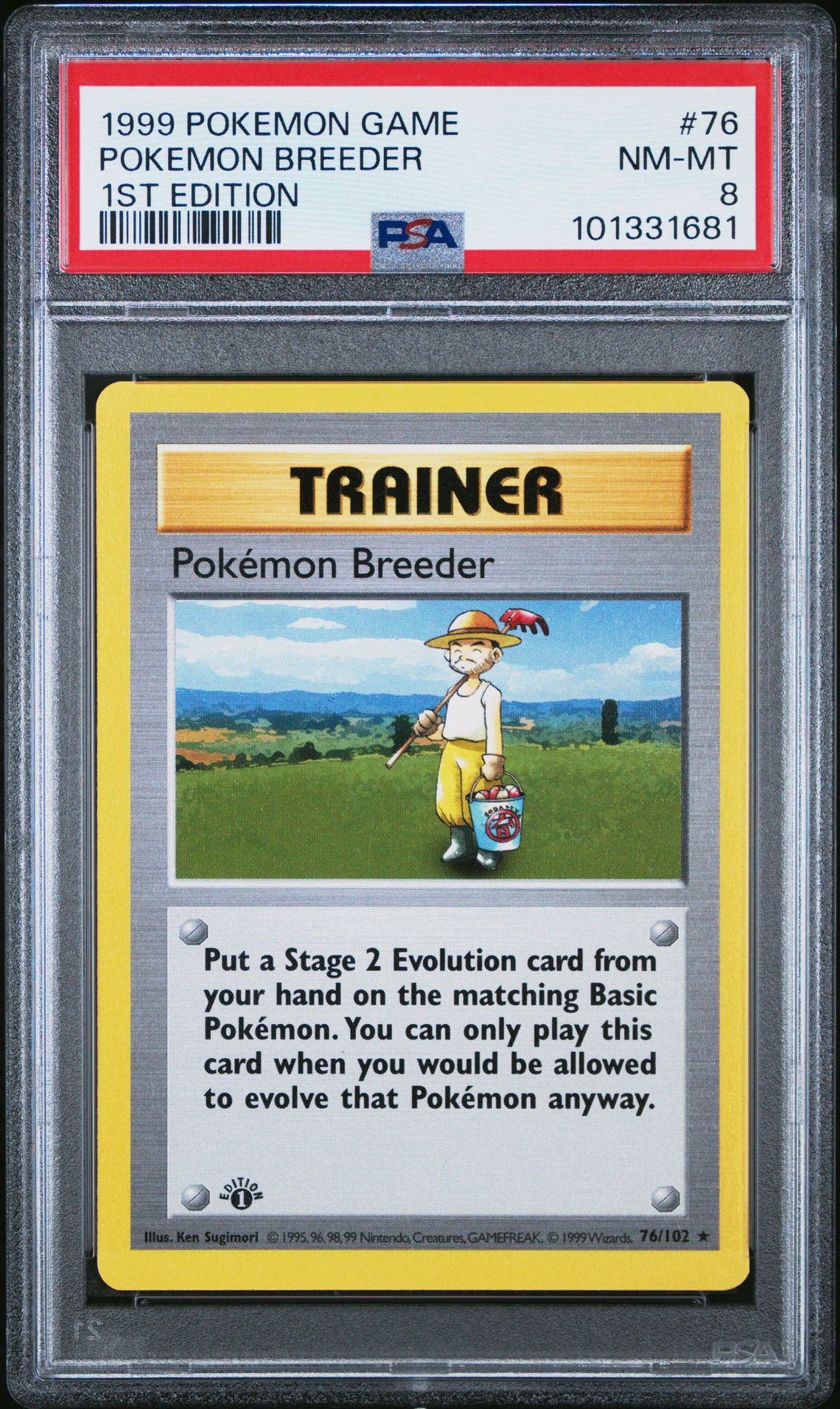 PSA 8 - Pokemon Card - Base 76/102 - POKEMON BREEDER (rare) *1st ...