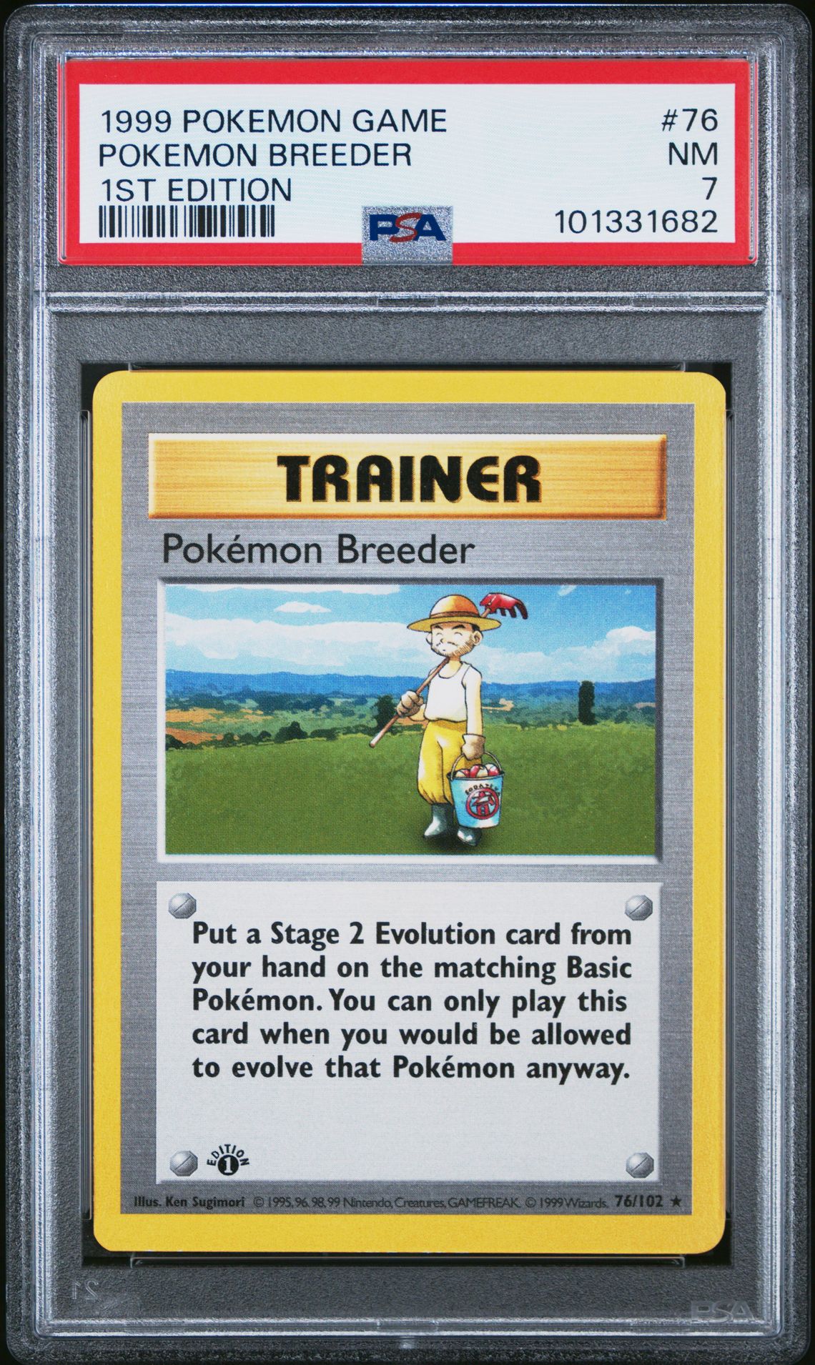 PSA 7 - Pokemon Card - Base 76/102 - POKEMON BREEDER (rare) *1st ...