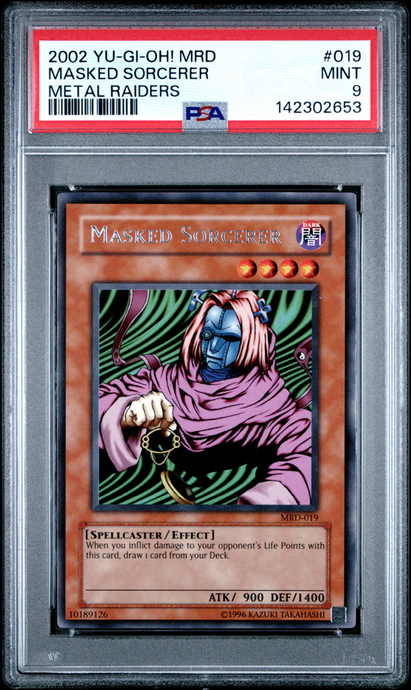 PSA 9 - Yu-Gi-Oh Card - MRD-019 - MASKED SORCERER (rare) - MINT ...