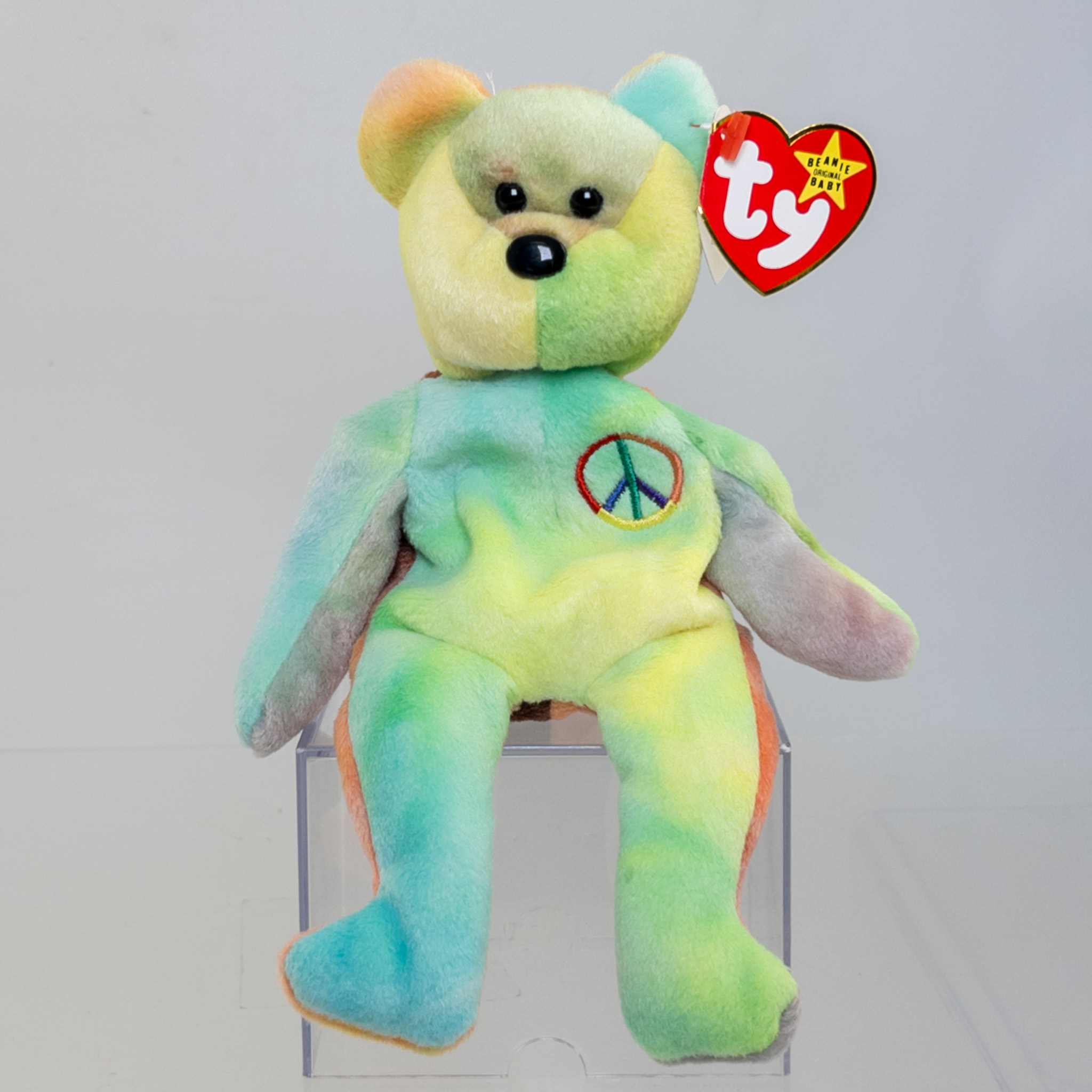 TY Beanie Baby - PEACE the Ty-Dyed Bear (Yellow//Green) (8.5 inch ...