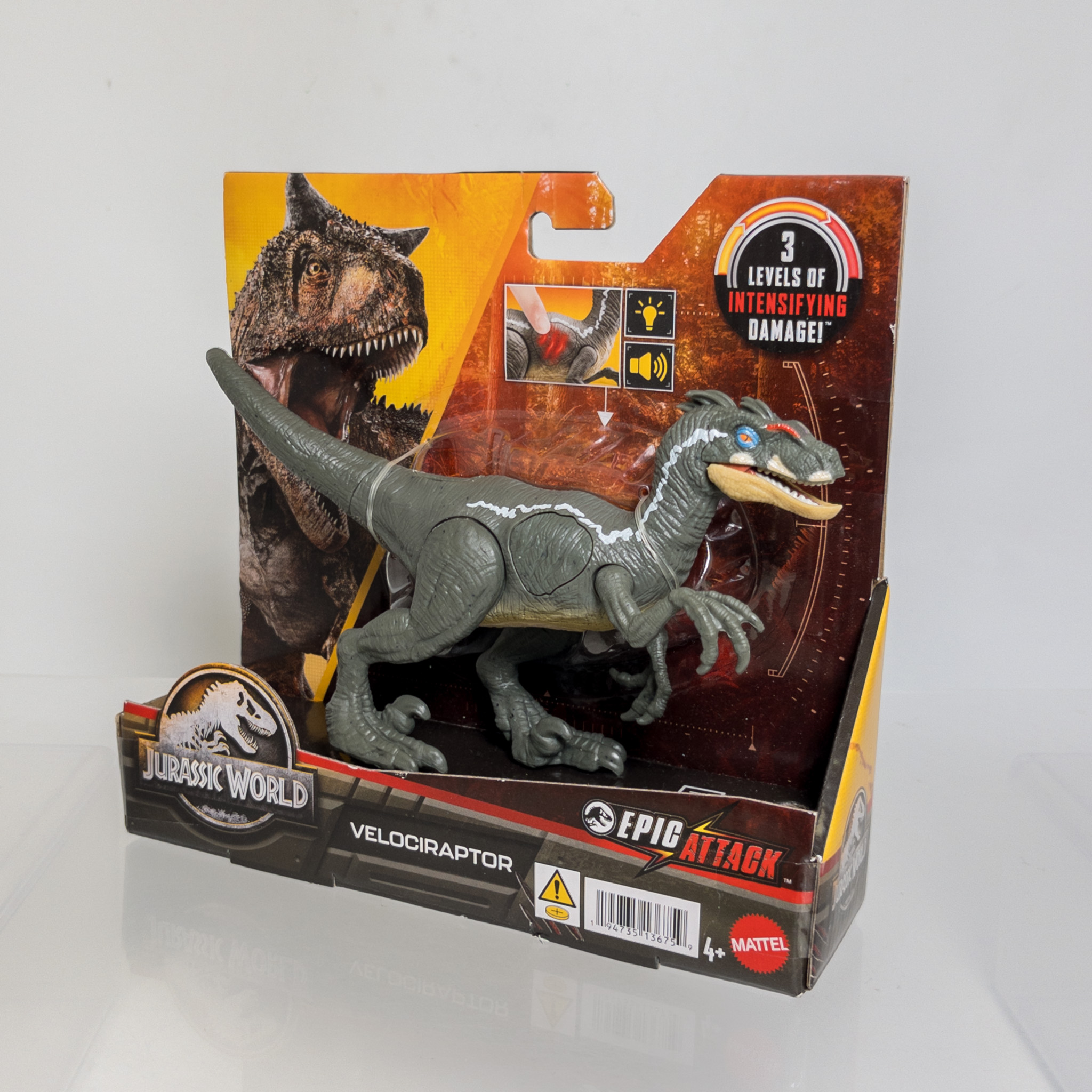 Mattel Jurassic World Epic Attack Figure - VELOCIRAPTOR (HNC11) *NON ...