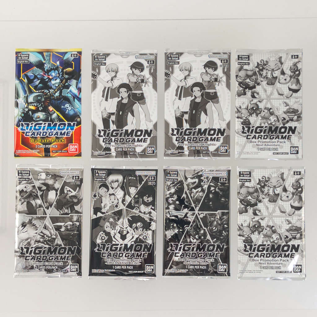 Digimon Trading Cards - Lot of 8 Box Topper Promo Update Packs ...