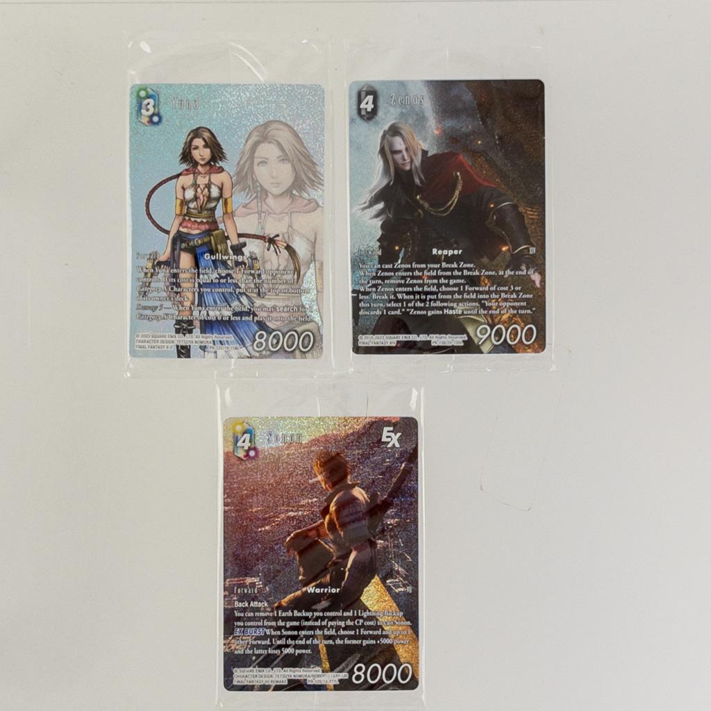 Final Fantasy Trading Cards - Lot of 3 Box Topper Promo Cards ...