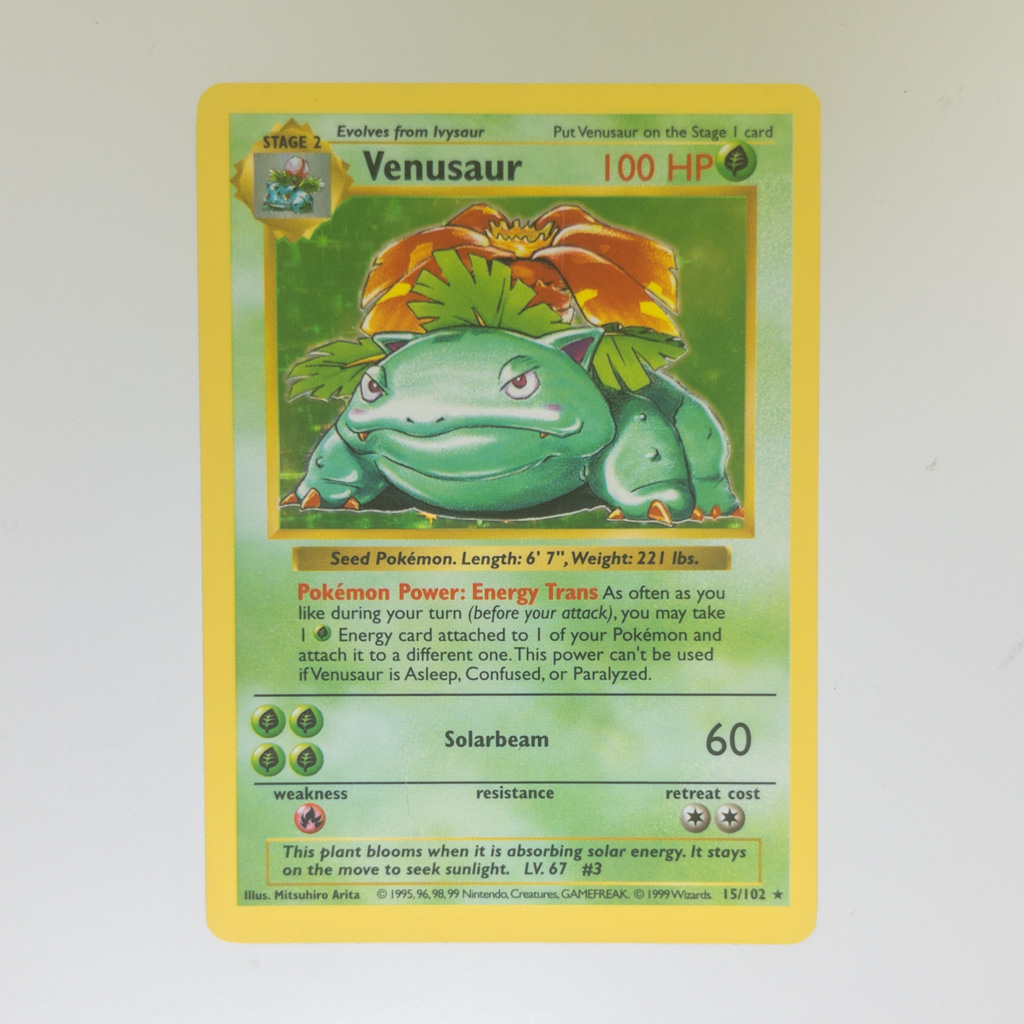 Pokemon Card - Base 15/102 - VENUSAUR (holo-foil)**Shadowless** *Non ...