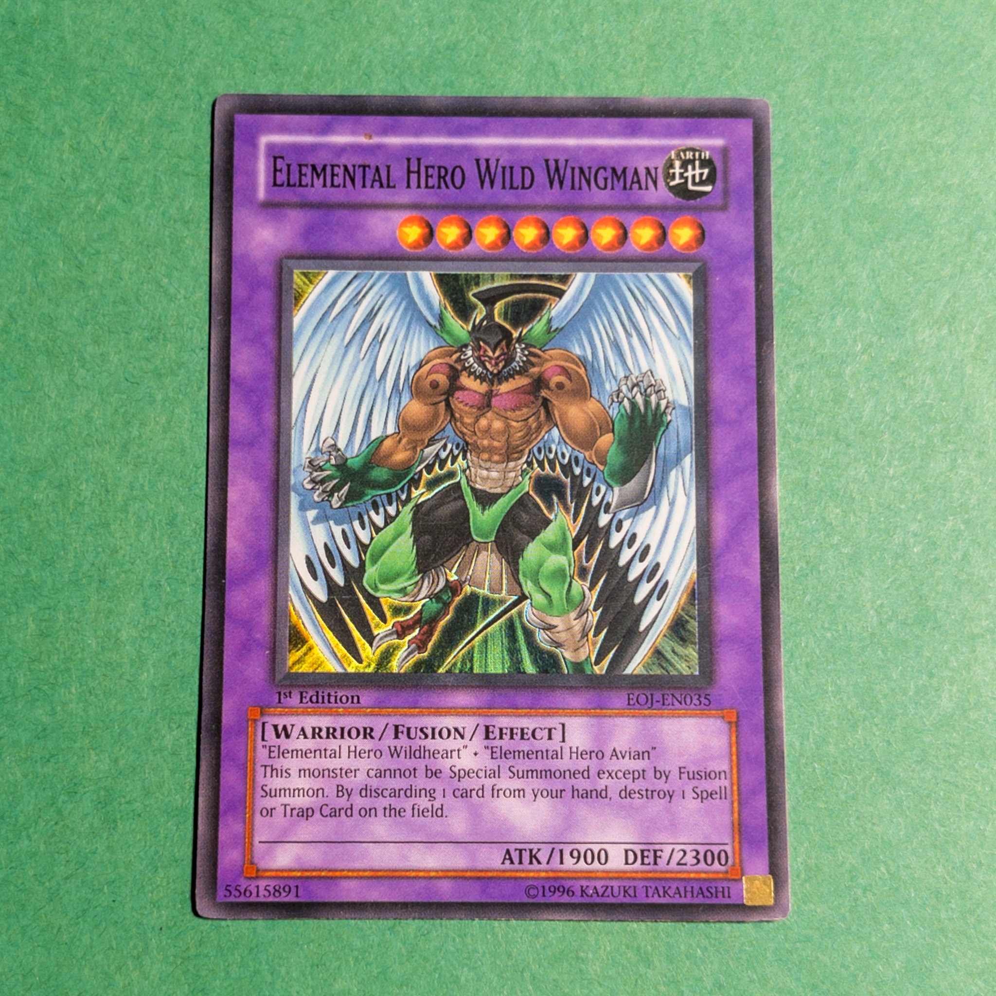 Yu-Gi-Oh Card - EOJ-EN035 - ELEMENTAL HERO WILD WINGMAN (super rare ...