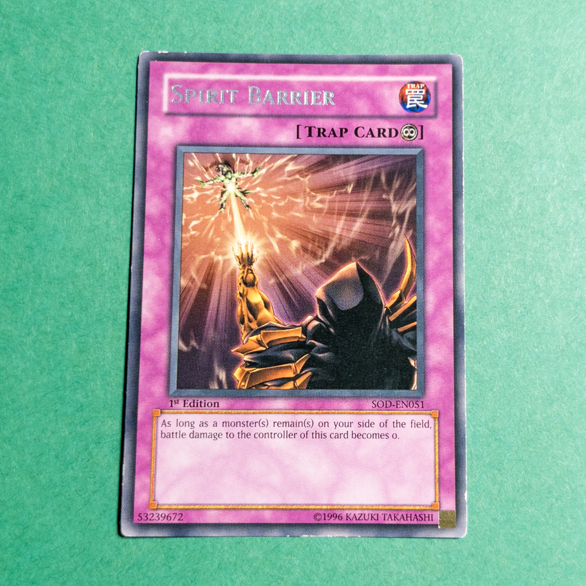 Yu-Gi-Oh Card - SOD-EN051 - SPIRIT BARRIER (rare) [1st Edition] *NM ...
