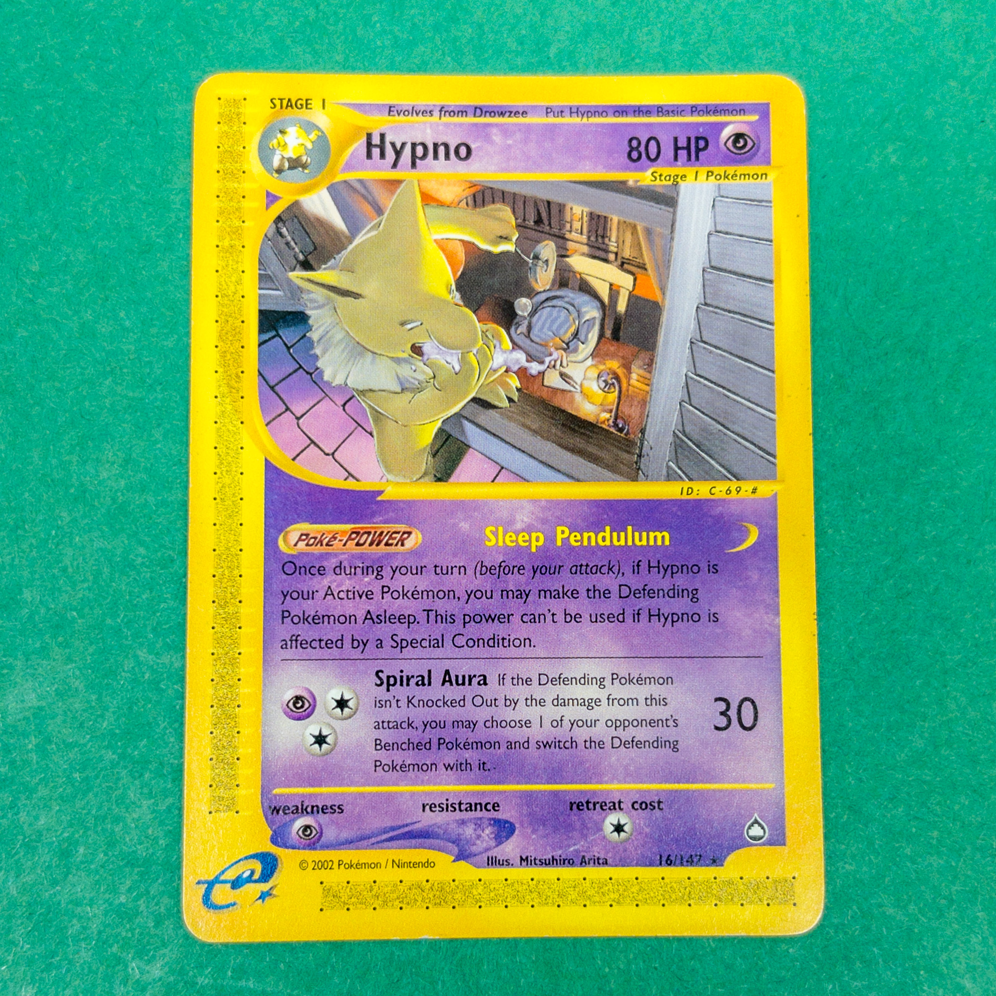 Pokemon Card - Aquapolis 16/147 - HYPNO (rare) *NM - Played ...
