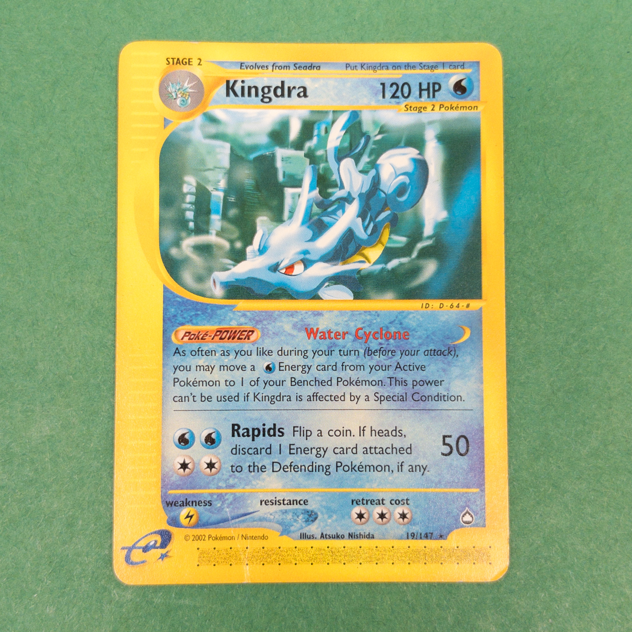 Pokemon Card - Aquapolis 19/147 - KINGDRA (rare) *NM - Played ...