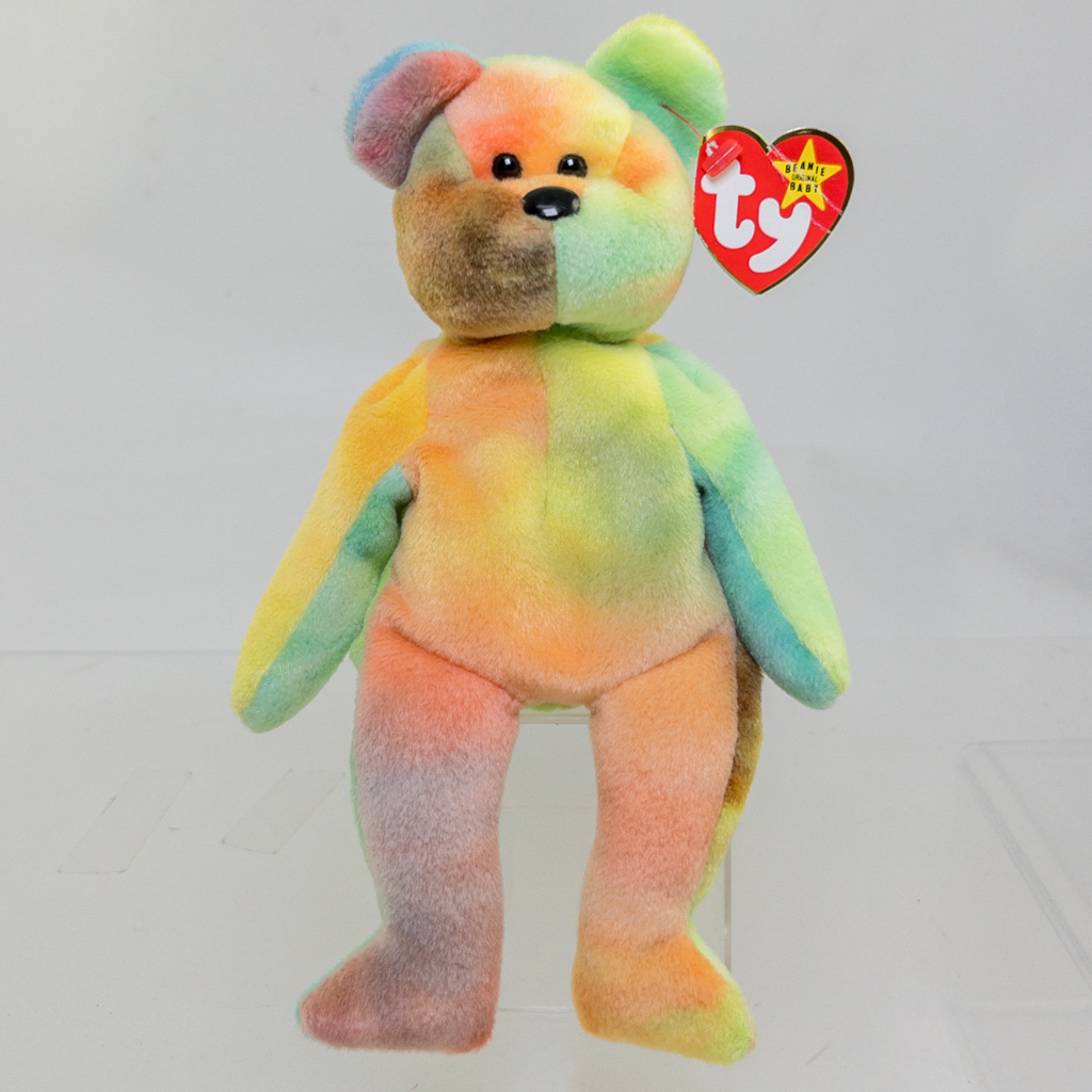 TY Beanie Baby - GARCIA the Ty-Dyed Bear (Orange/Green) (8.5 inch ...