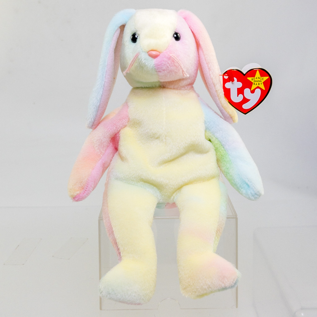 TY Beanie Baby - HIPPIE the Tie-Dyed Bunny (Yellow/Blue) (8.5 inch ...