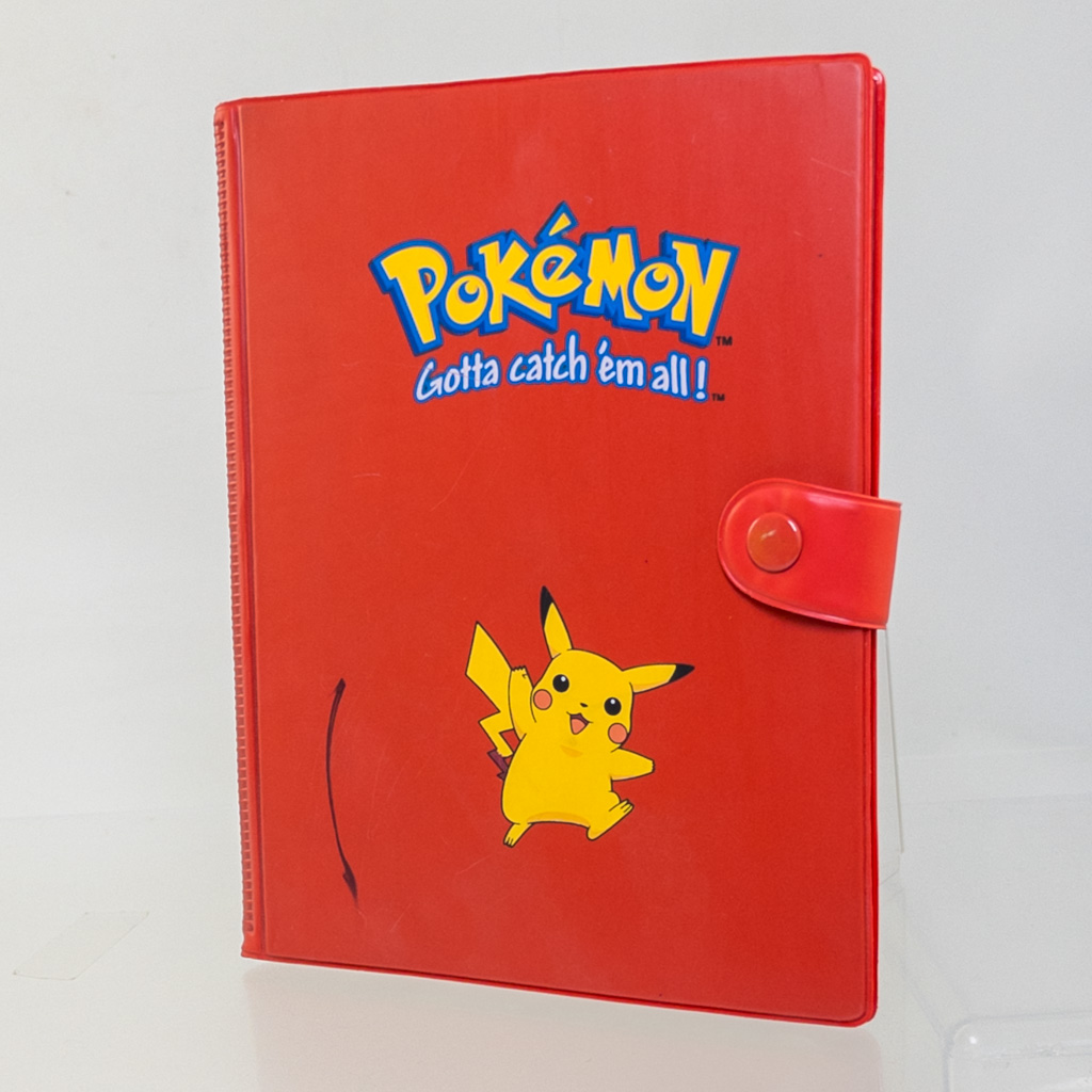 Pokemon TCG - 4 Pocket Portfolio Album - 1999 Red PIKACHU Vintage ...