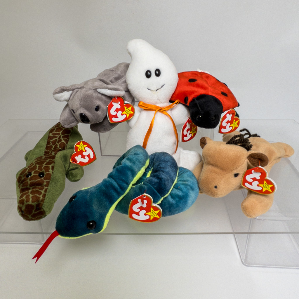 TY Beanie Babies - Lot of 6 (Ally Mel Hissy Lucky Derby & Spooky ...