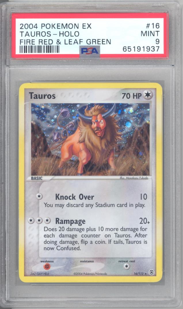 Pokemon Tauros Card