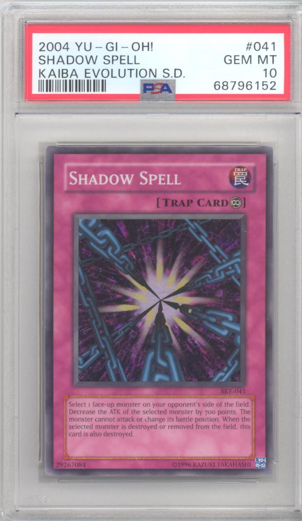PSA 10 - Yu-Gi-Oh Card - SKE-041 - SHADOW SPELL (super rare holo) - GEM MINT: BBToyStore.com ...