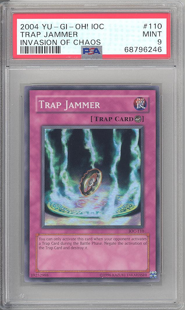 PSA 9 - Yu-Gi-Oh Card - IOC-110 - TRAP JAMMER (super rare holo) - MINT ...