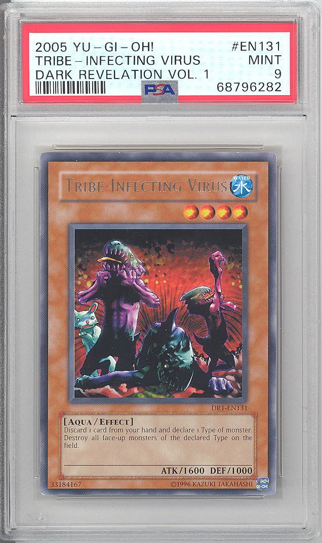 PSA 9 - Yu-Gi-Oh Card - DR1-EN131 - TRIBE INFECTING VIRUS (rare) - MINT ...