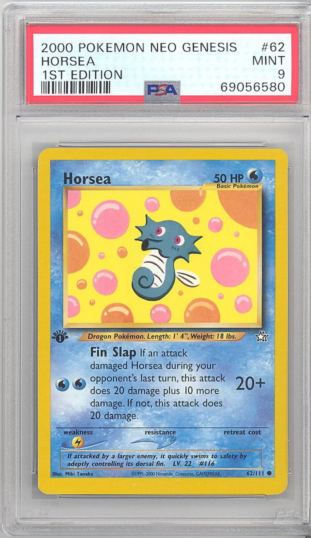 Pokemon Horsea Card
