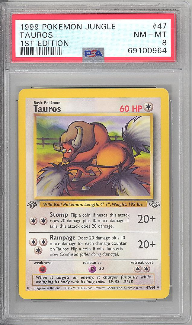 Pokemon Tauros Card