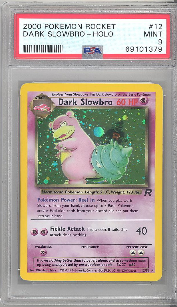 PSA 9 - Pokemon Card - Team Rocket 12/82 - DARK SLOWBRO (holo-foil ...