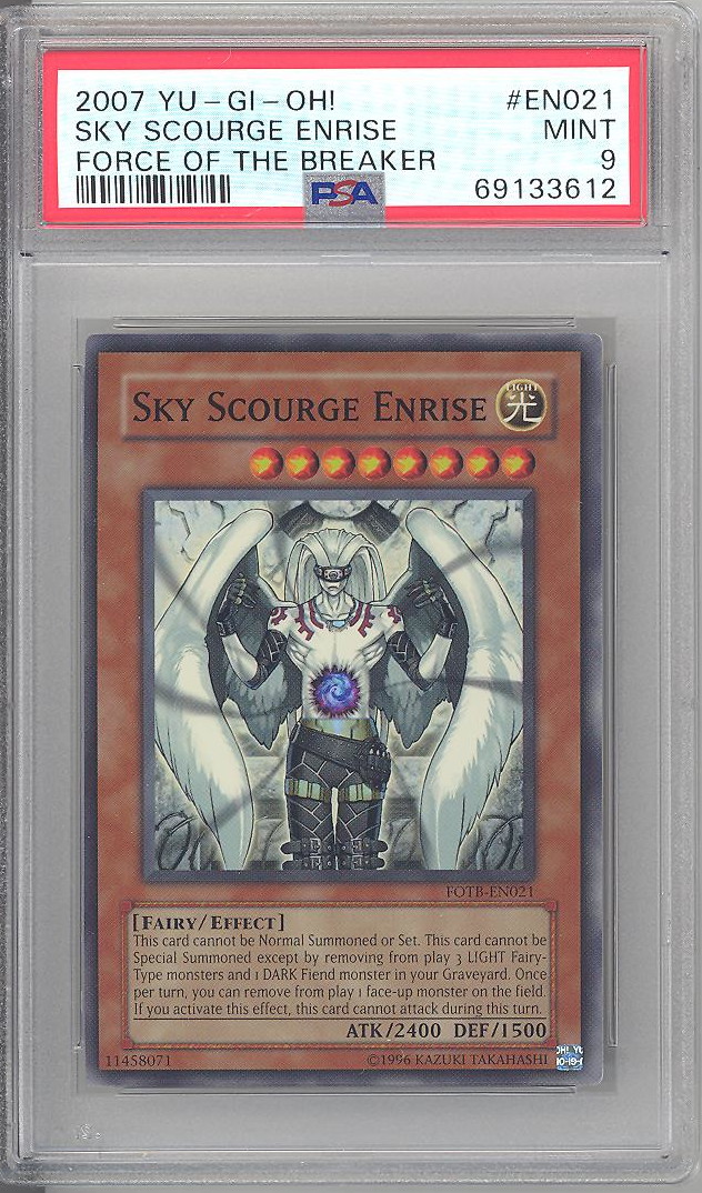 PSA 9 - Yu-Gi-Oh Card - FOTB-EN021 - SKY SCOURGE ENRISE (super rare ...