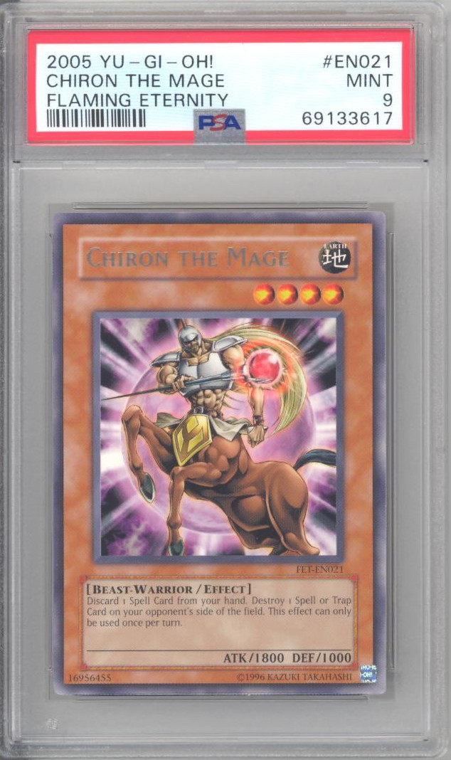 PSA 9 - Yu-Gi-Oh Card - FET-EN021 - CHIRON THE MAGE (rare) - MINT: BBToyStore.com - Toys, Plush ...