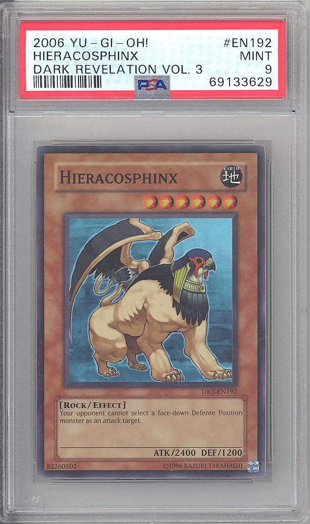 PSA 9 - Yu-Gi-Oh Card - DR3-EN192 - HIERACOSPHINX (super rare holo ...