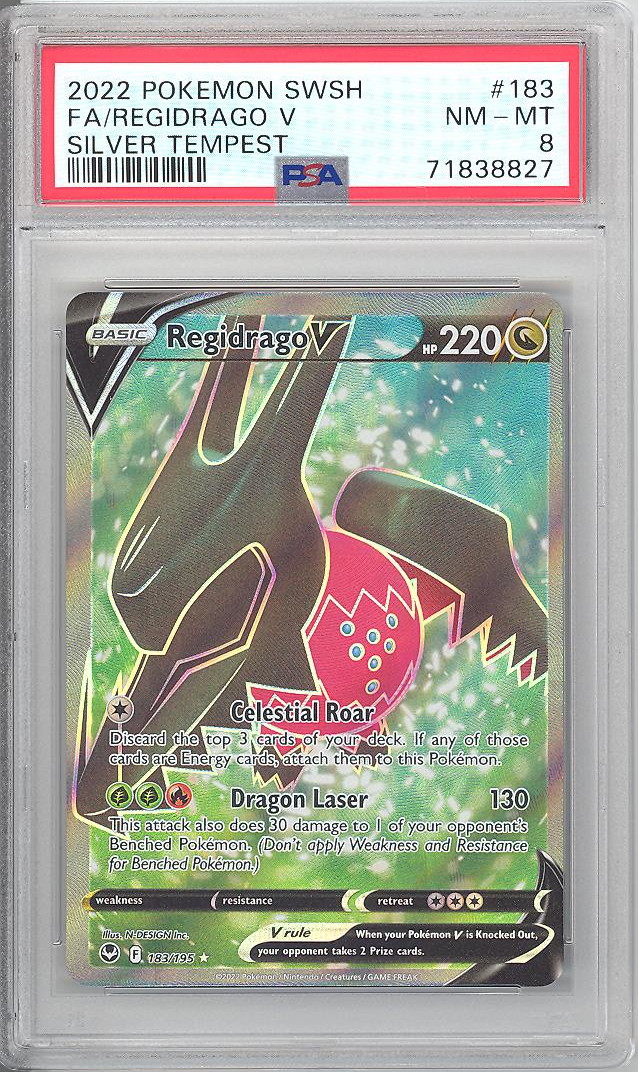 PSA 8 - Pokemon Card - S&S: Silver Tempest 183/195 - REGIDRAGO (Full ...