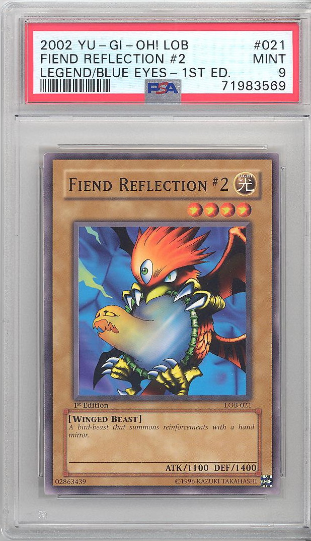 PSA 9 - Yu-Gi-Oh Card - LOB-021 - FIEND REFLECTION #2 (common) *1st ...