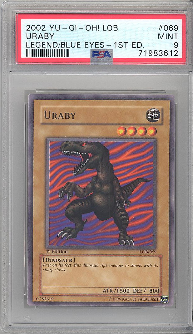 PSA 9 - Yu-Gi-Oh Card - LOB-069 - URABY (common) *1st Edition* - MINT ...