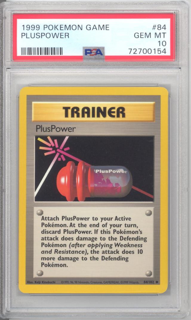 PSA 10 - Pokemon Card - Base 84/102 - PLUSPOWER (uncommon) - GEM MINT ...