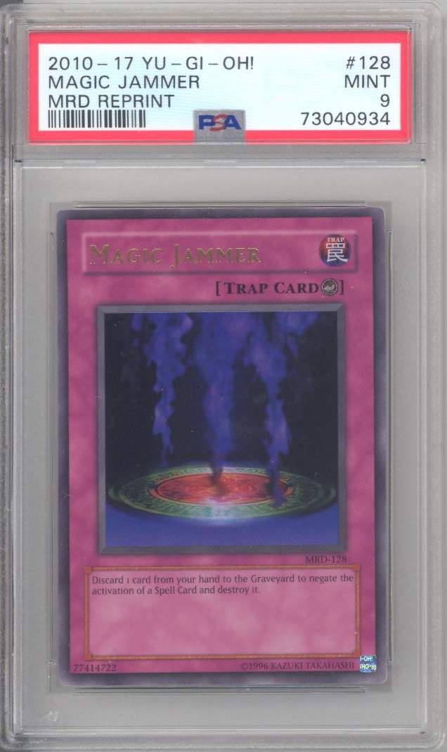PSA 9 - Yu-Gi-Oh Card - MRD-128 - MAGIC JAMMER (ultra rare holo) - MINT ...