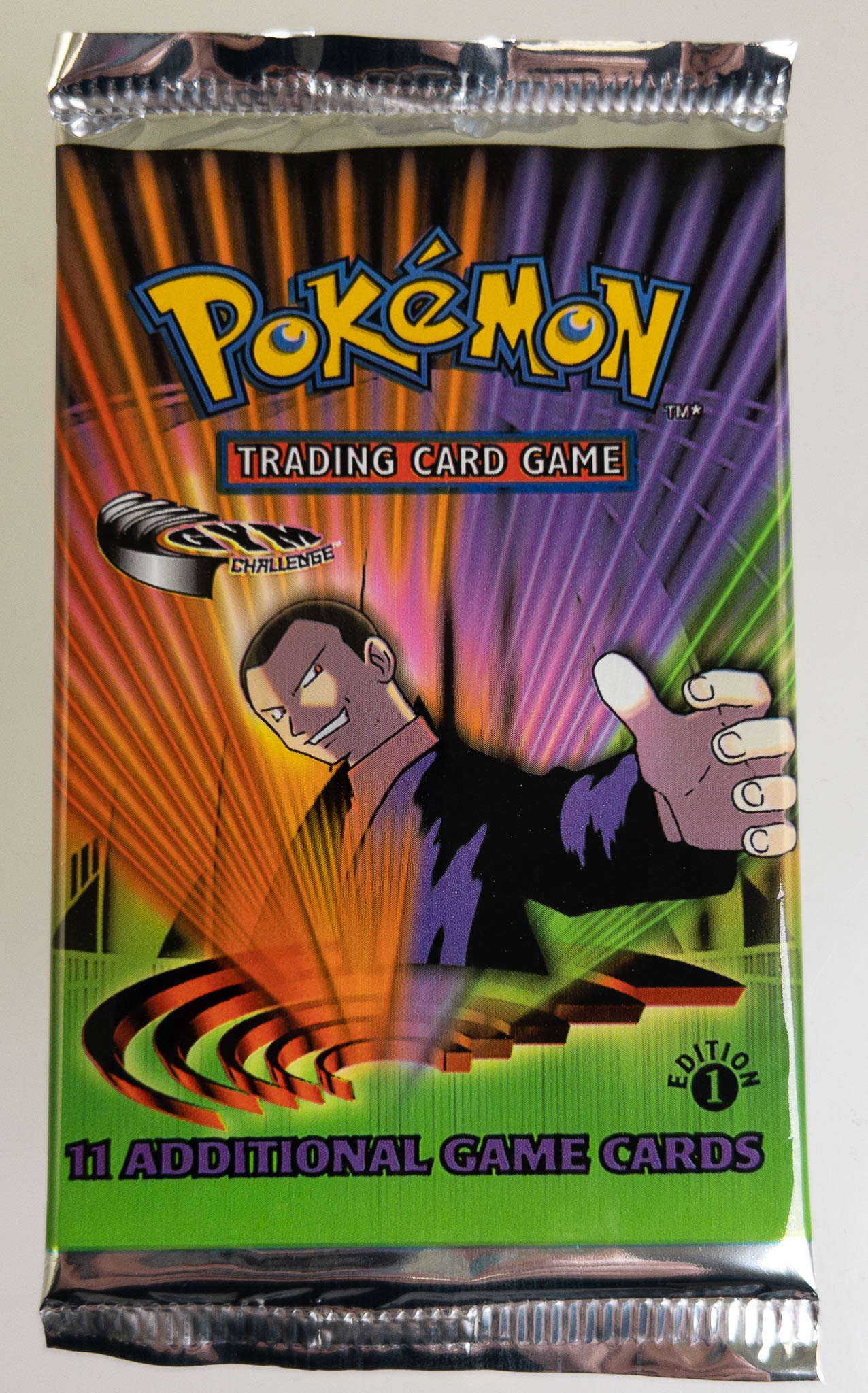 Pokemon -GYM CHALLENGE Booster Pack - Giovanni [1st Edition] *EMPTY ...