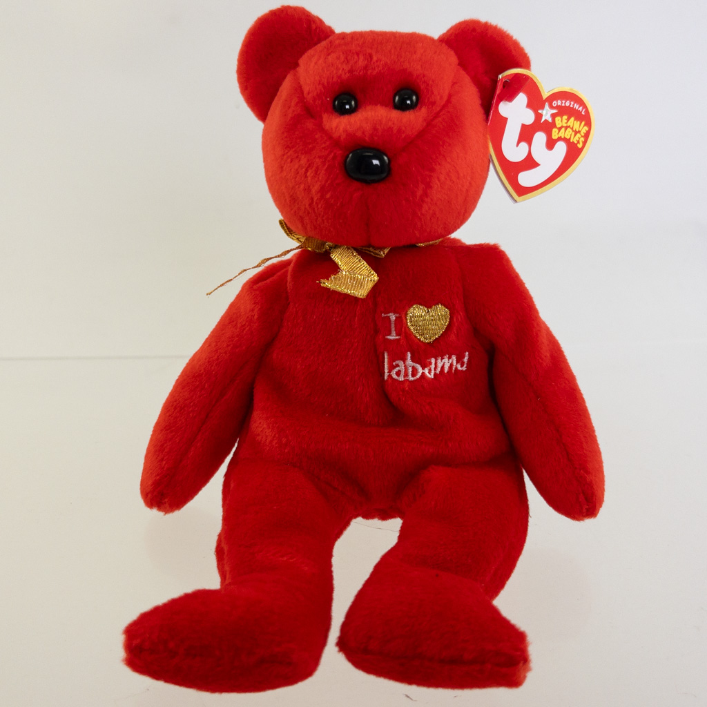 TY Beanie Baby - ALABAMA the Bear (LOGO SEWN ERROR) ODDITY ...