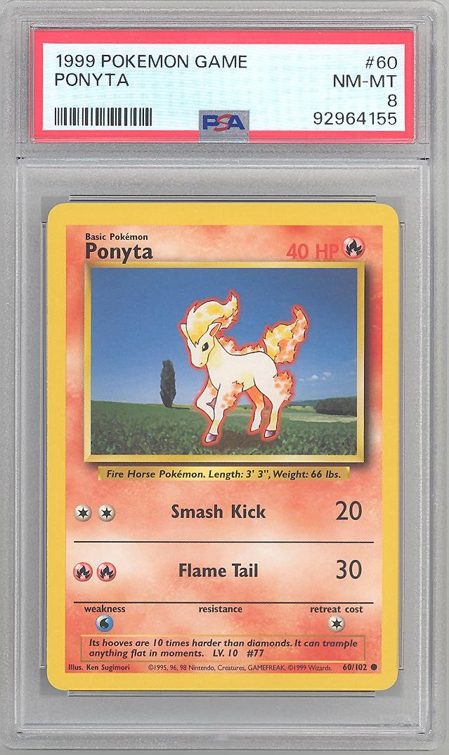 PSA 8 - Pokemon Card - Base 60/102 - PONYTA (common) - NM-MT ...