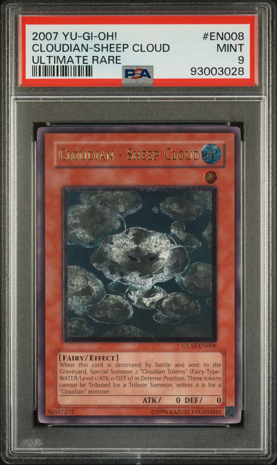 PSA 9 - Yu-Gi-Oh Card - GLAS-EN008 - CLOUDIAN - SHEEP CLOUD (ultimate rare holo) - MINT ...