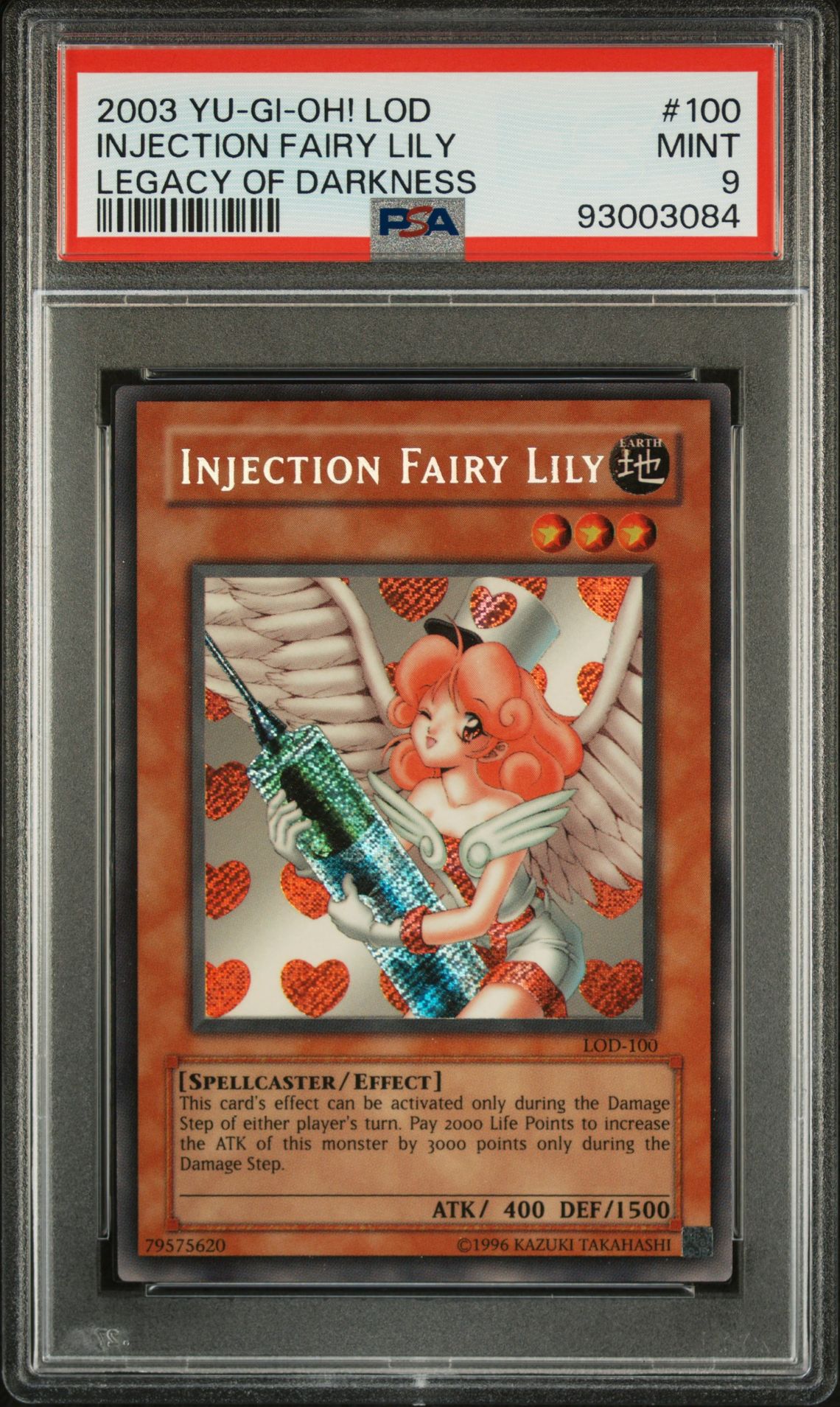 PSA 9 - Yu-Gi-Oh Card - LOD-100 - INJECTION FAIRY LILY (secret rare holo) - MINT: BBToyStore.com ...