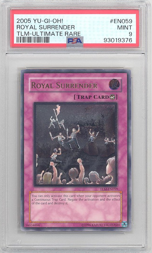 PSA 9 - Yu-Gi-Oh Card - TLM-EN059 - ROYAL SURRENDER (ULTIMATE rare holo ...