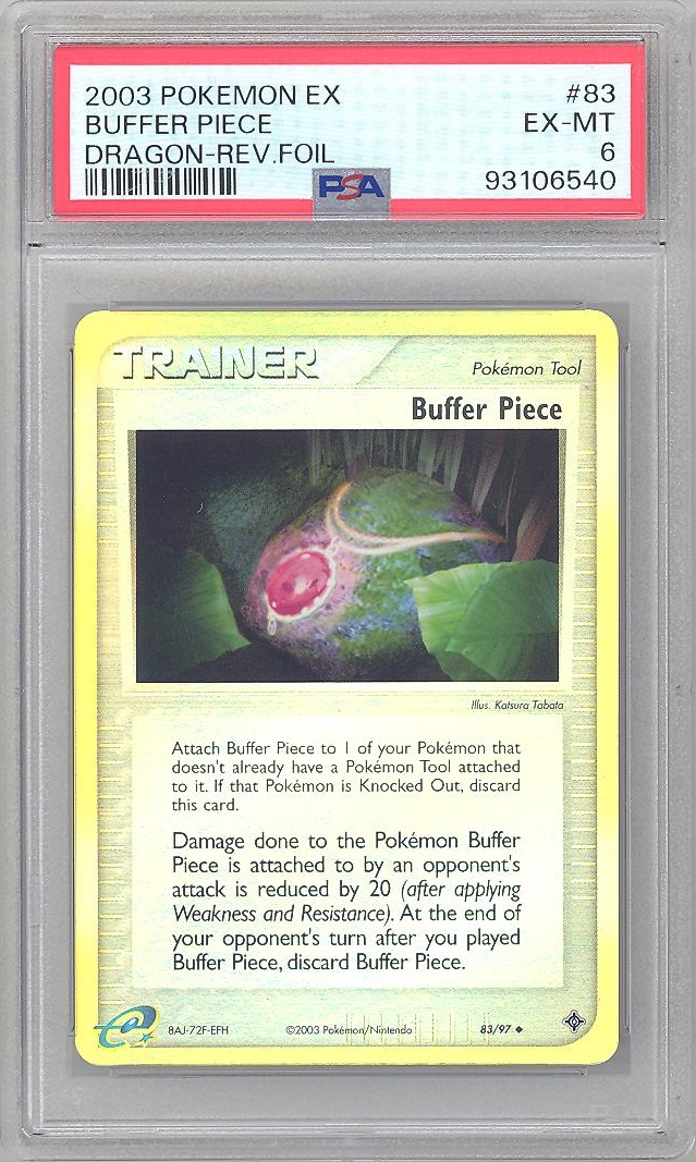PSA 6 - Pokemon Card - Dragon 83/97 - BUFFER PIECE (REVERSE holo-foil) - EX-MT: BBToyStore.com ...